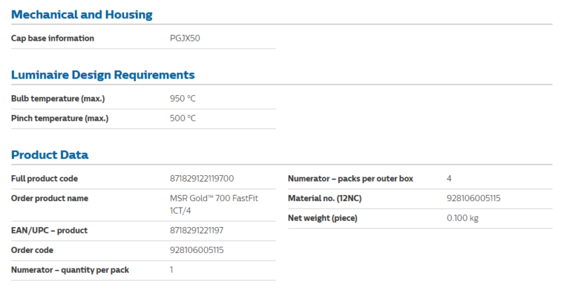 PHILIPS MSR GOLD 700 FASTFIT - Audio Light Asia Pte Ltd